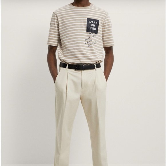 Zara | Shirts | Zara Lart Du Rien Striped Mens Tshirt Size M | Poshmark